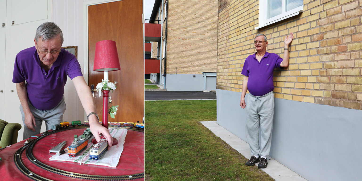 Leif bor i sin gamla kiosk - Heimstaden Ljungby